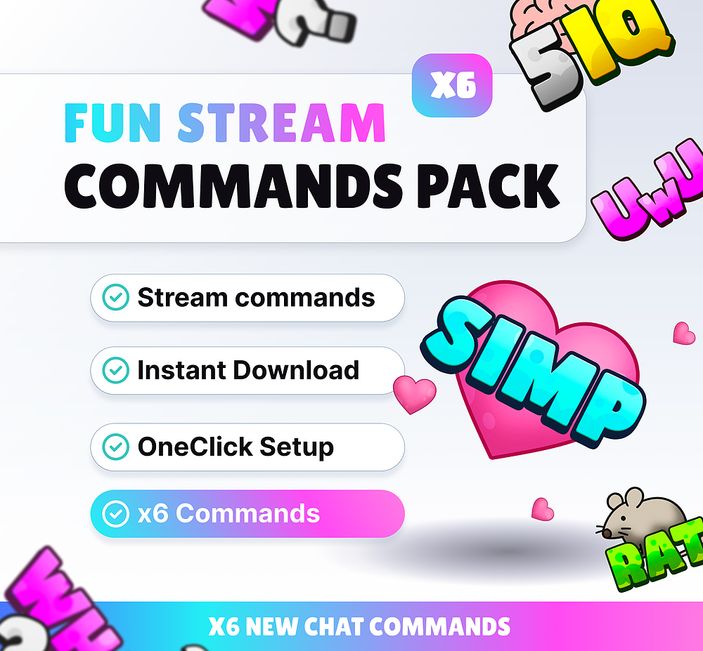 Fun Commands Pack - Stream Commands | NeoStreamShop